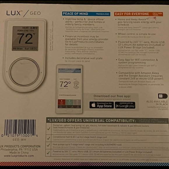 Other | Lux Product Geo Wh Thermostat | Poshmark